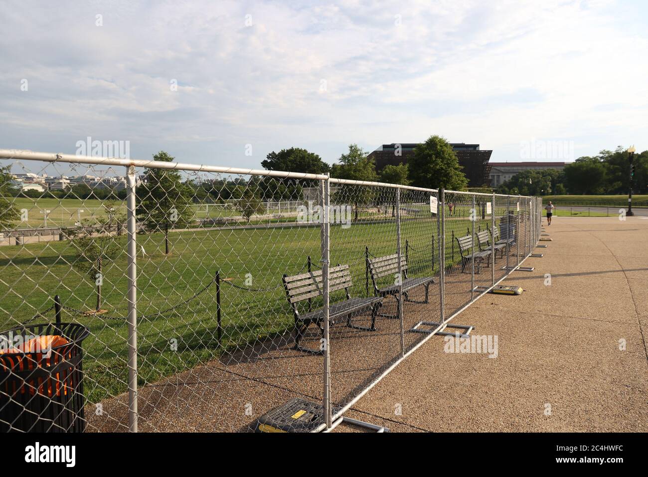WASHINGTON D.C. - JUNE 27: View of fencing installed around the ...