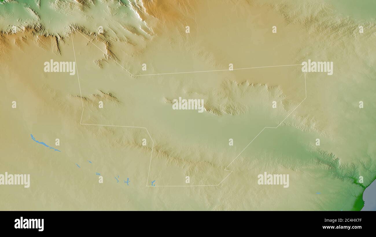 Sool, region of Somalia. Colored shader data with lakes and rivers ...