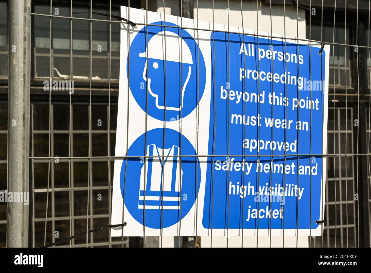 Sign around construction site hi-res stock photography and images - Alamy
