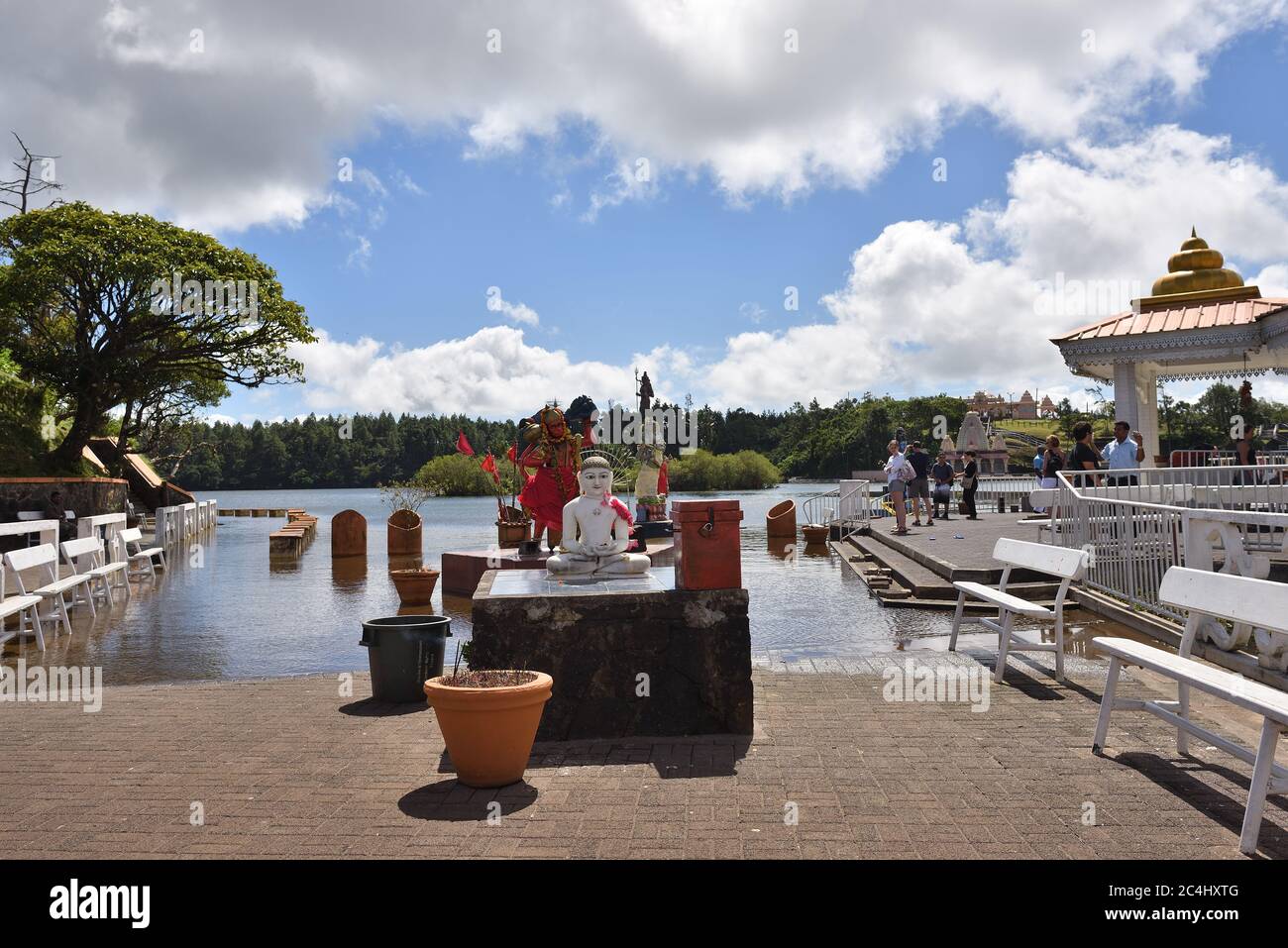 Mauritius - May 1, 2013: Grand Bassin temple - hindu temples of ...