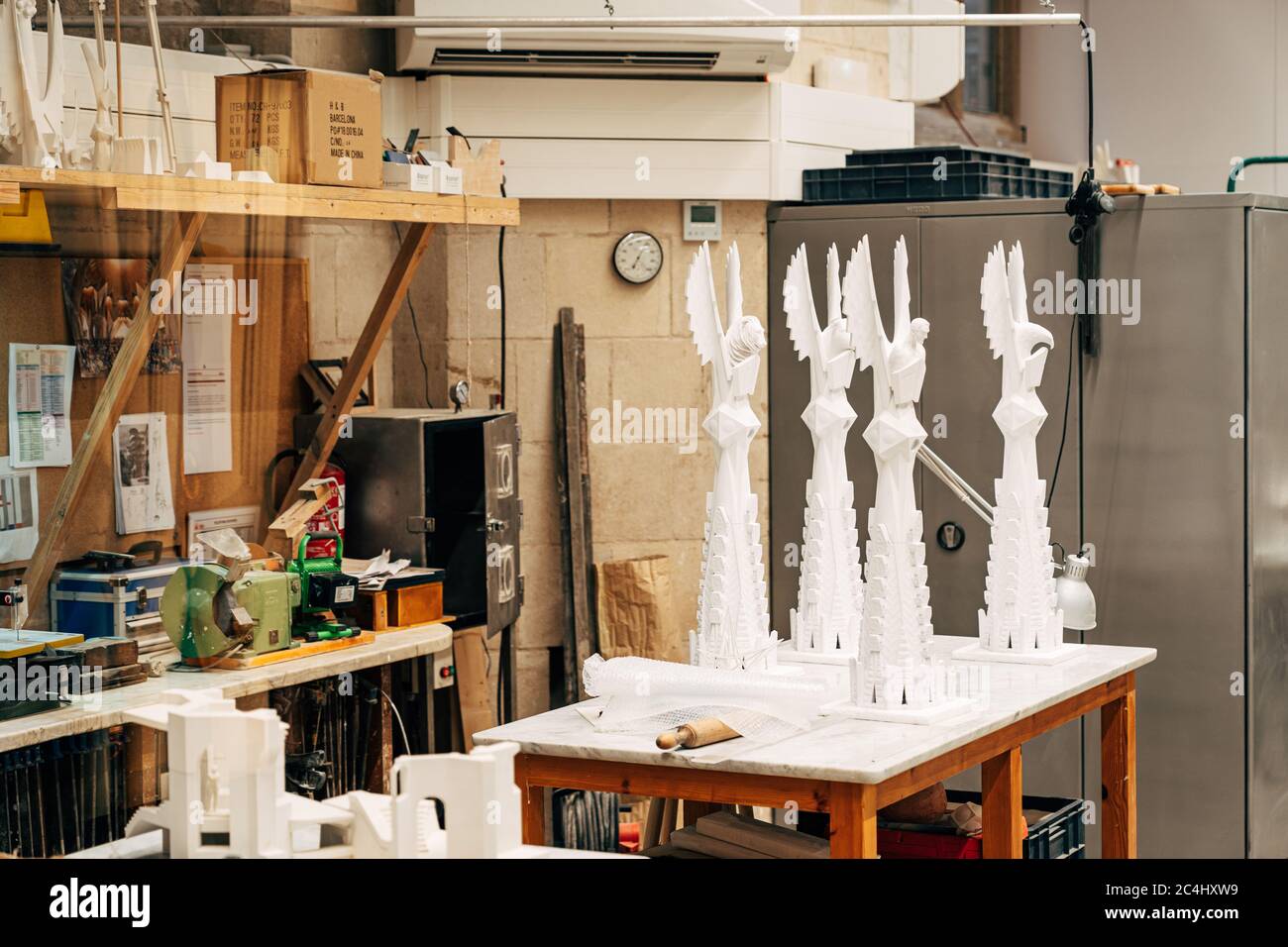 Barcelona, Spain - 15 December 2019: Architect's workshop in Sagrada ...