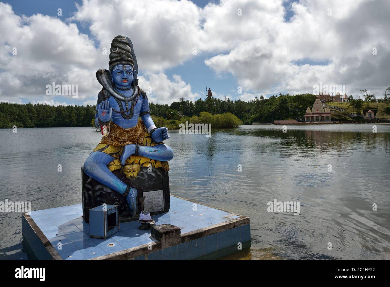 MAURITIUS - MAY 1: Shiva statue at Grand Bassin temple - hindu temples ...