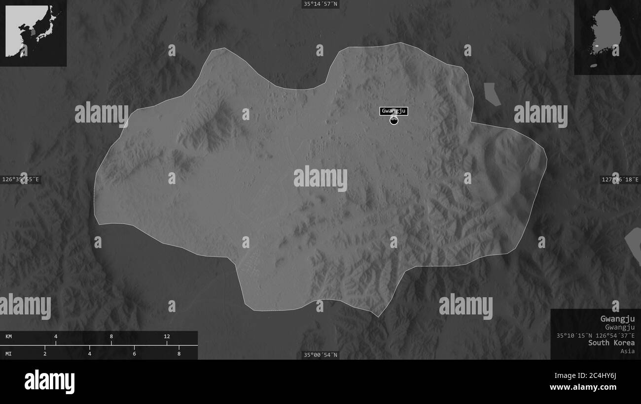 Map of gwangju Black and White Stock Photos & Images - Alamy
