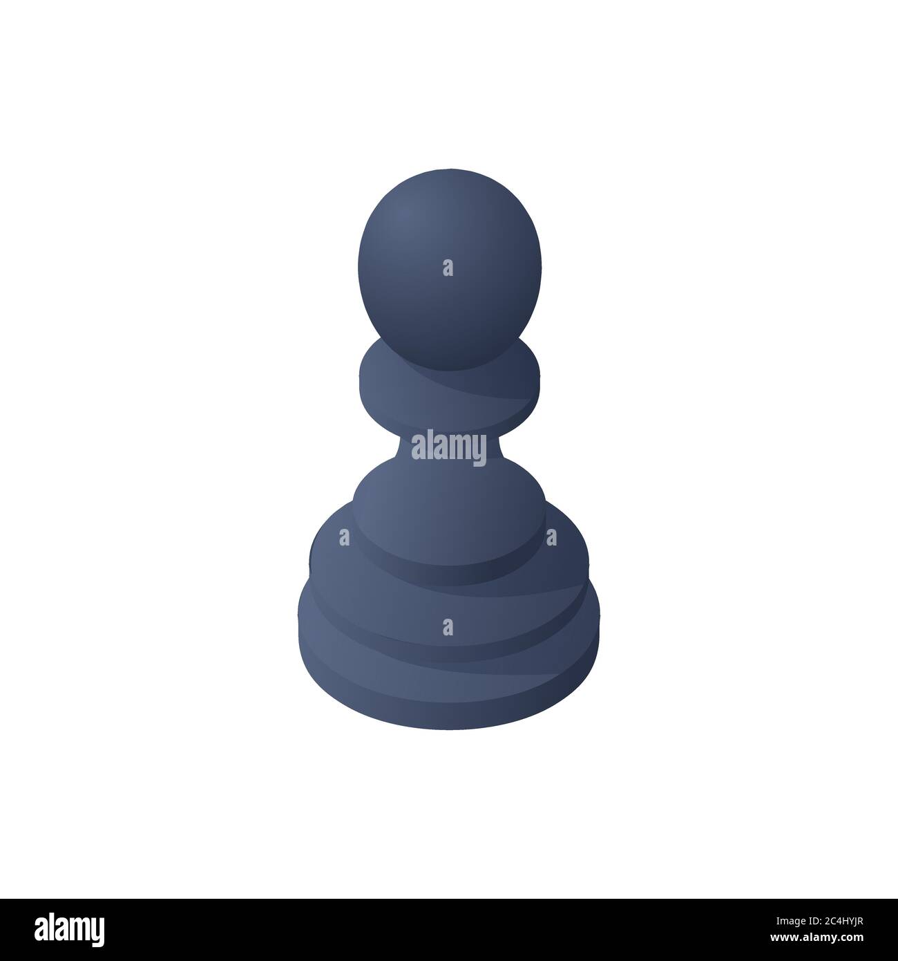 Chess Pawn on white background. Trend Isometric Stock Vector ...