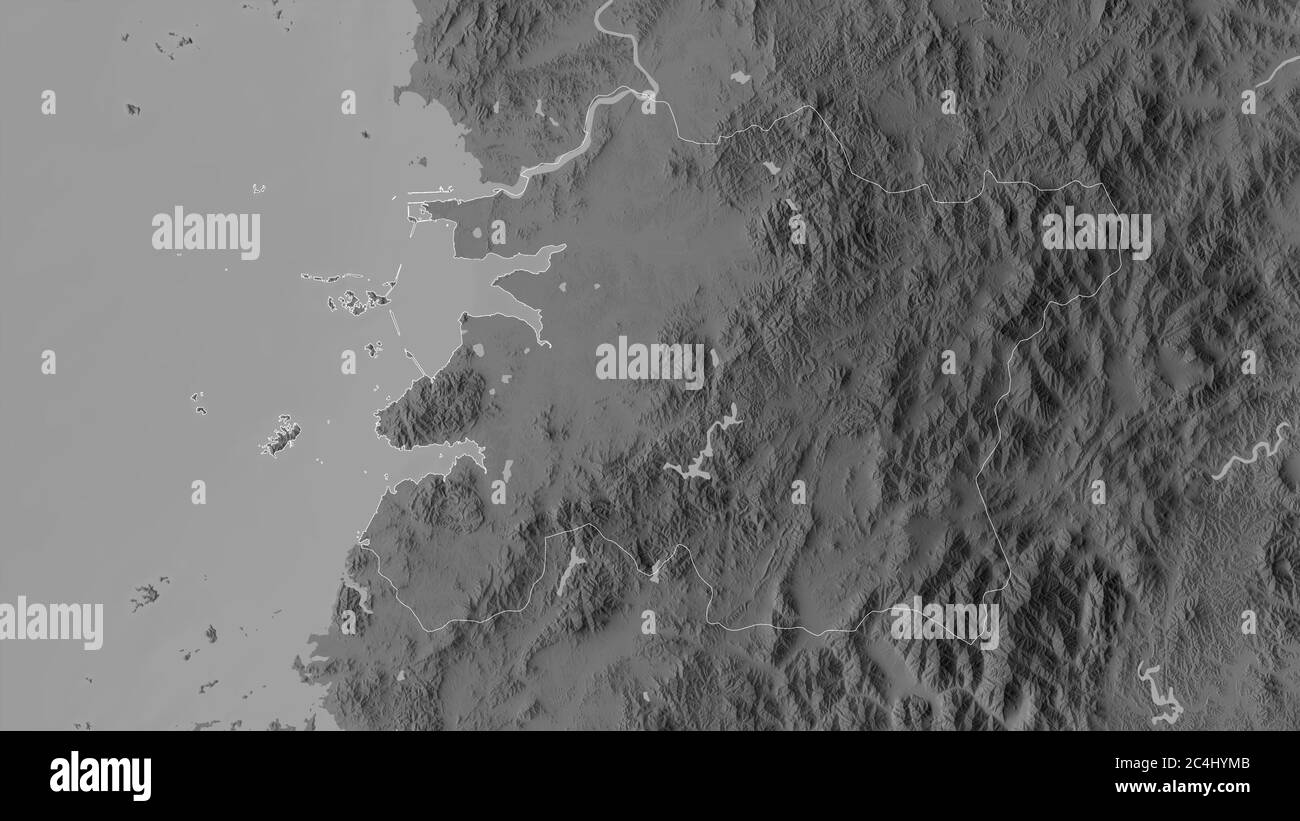 Map of jeollabuk do Black and White Stock Photos & Images - Alamy