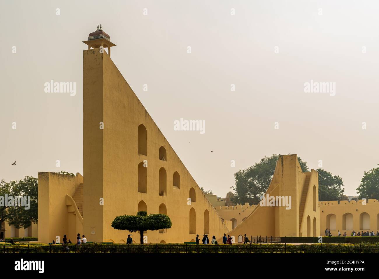 Jaipur, Rajasthan, India; Feb, 2020 : the biggest sundial in the Jantar ...