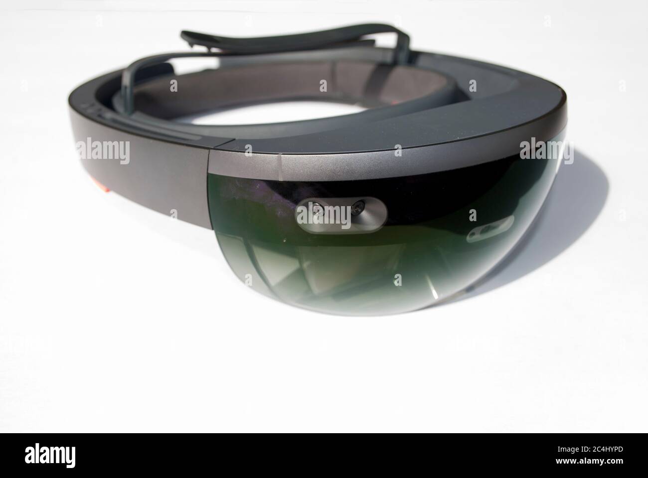 Virtual hololens. Smart glasses isolated on white. Virtual reality ...
