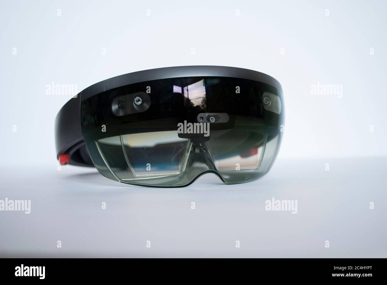 Virtual hololens. Smart glasses isolated on white. Virtual reality ...