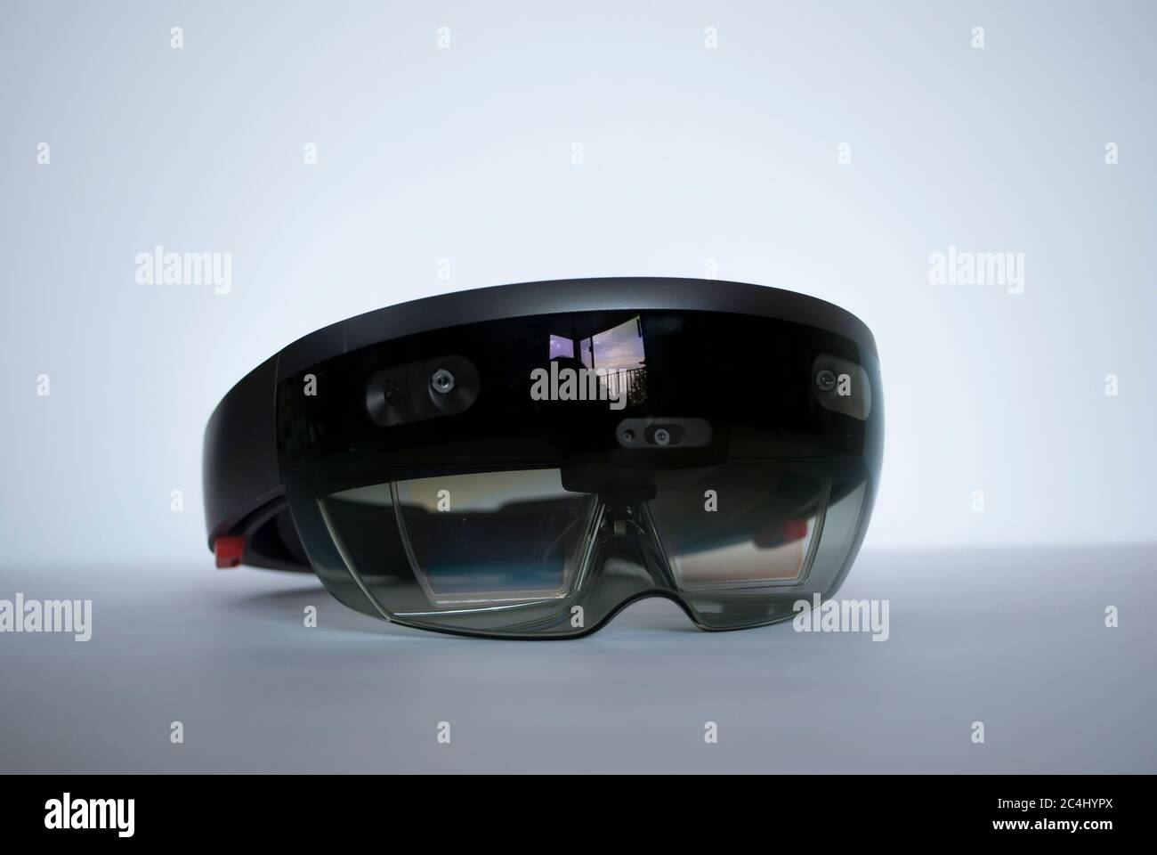 Virtual hololens. Smart glasses isolated on white. Virtual reality ...