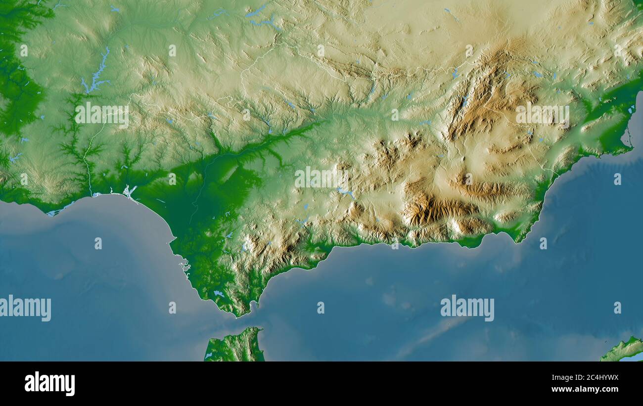 Physical map of andalucia hi-res stock photography and images - Alamy