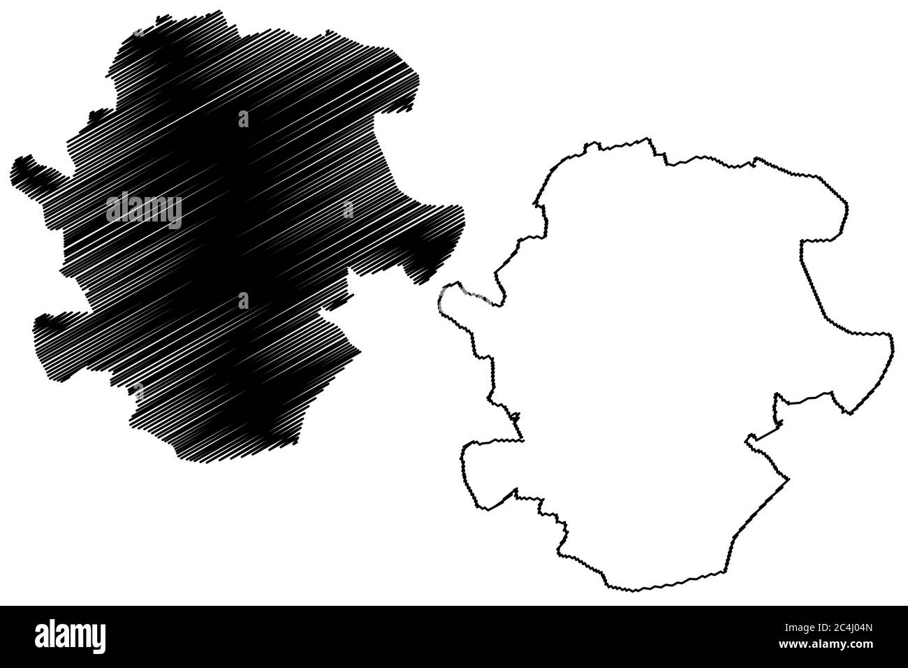 Coimbatore City (Republic of India, Tamil Nadu State) map vector ...