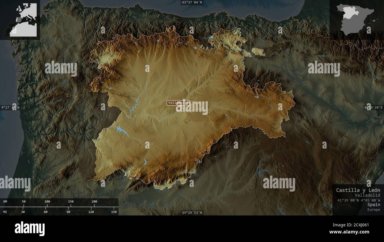 Castile leon spain relief map hi-res stock photography and images - Alamy