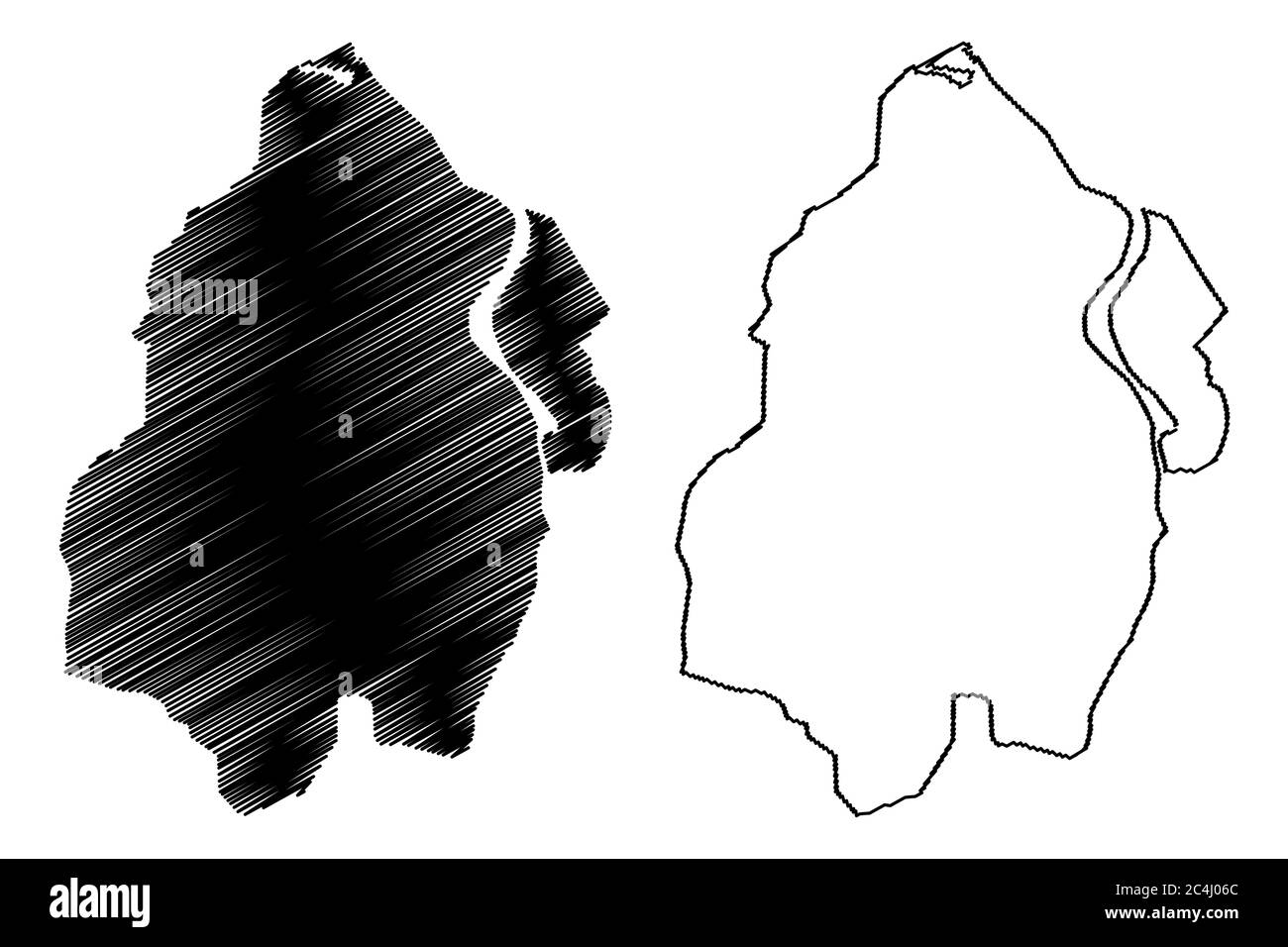 Bhubaneswar City (Republic of India, Odisha State) map vector ...