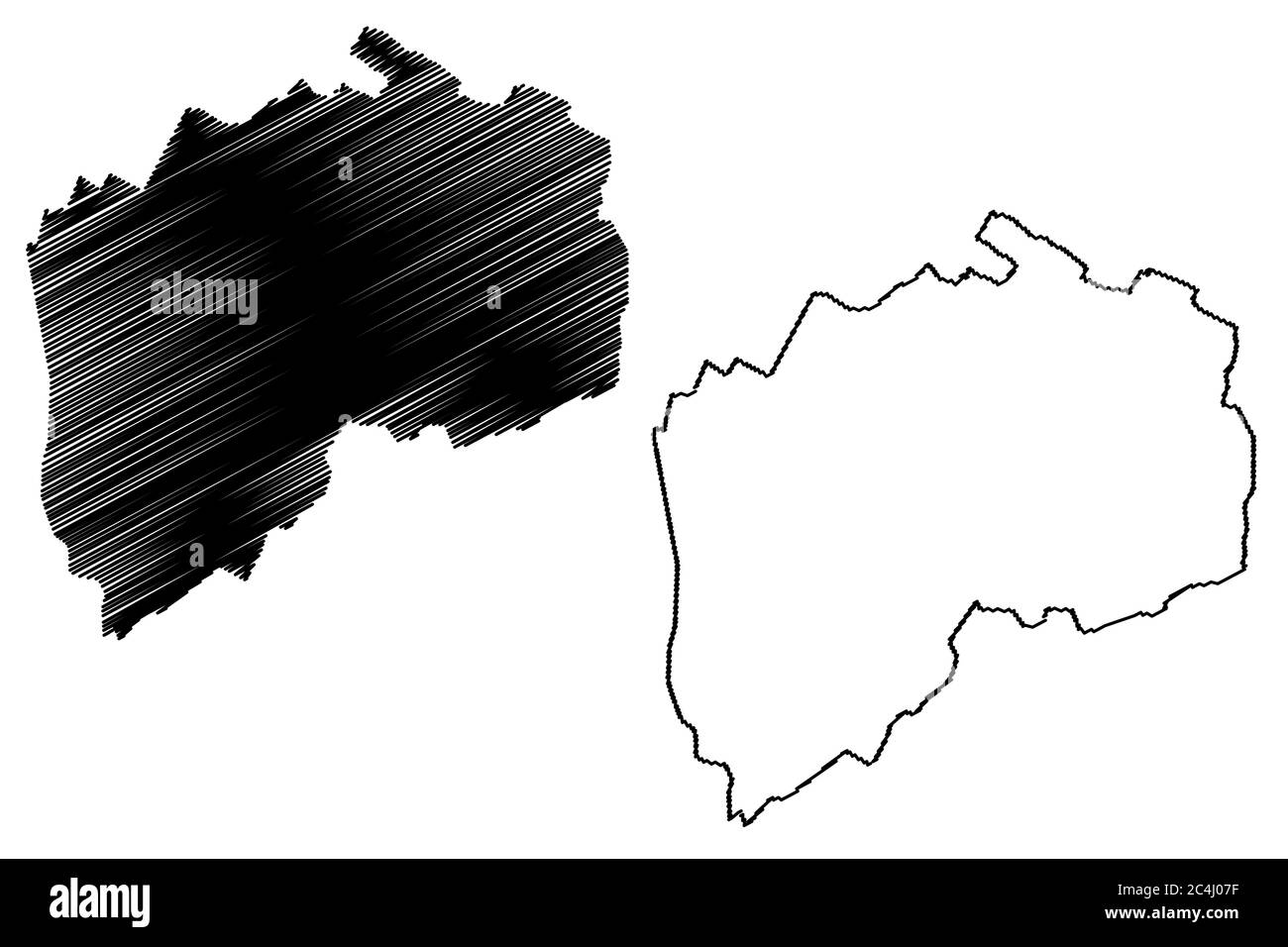 Gurgaon City (Republic of India, Haryana State) map vector illustration ...