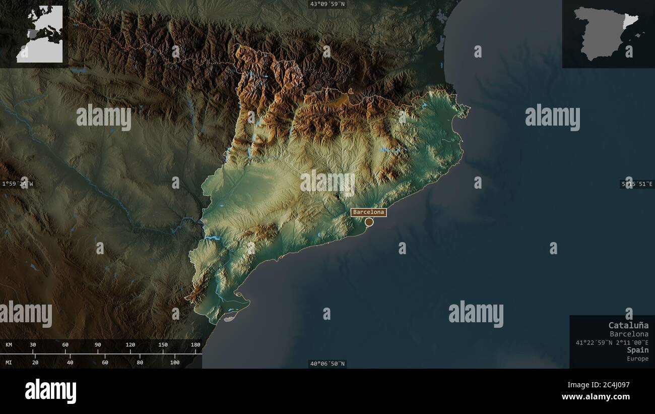 Catalogne map hi-res stock photography and images - Alamy
