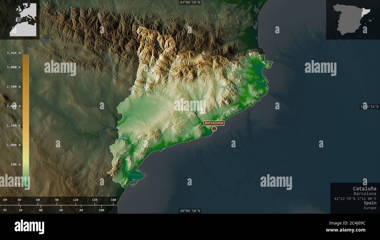 Catalogne map hi-res stock photography and images - Alamy