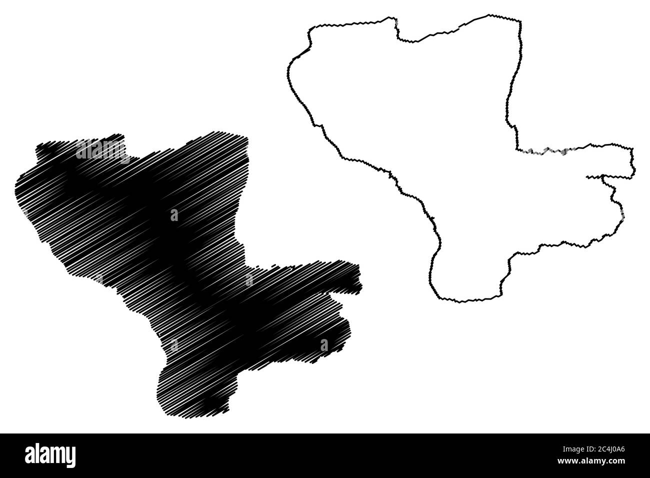 Hyderabad City (Republic of India, Telangana State) map vector ...