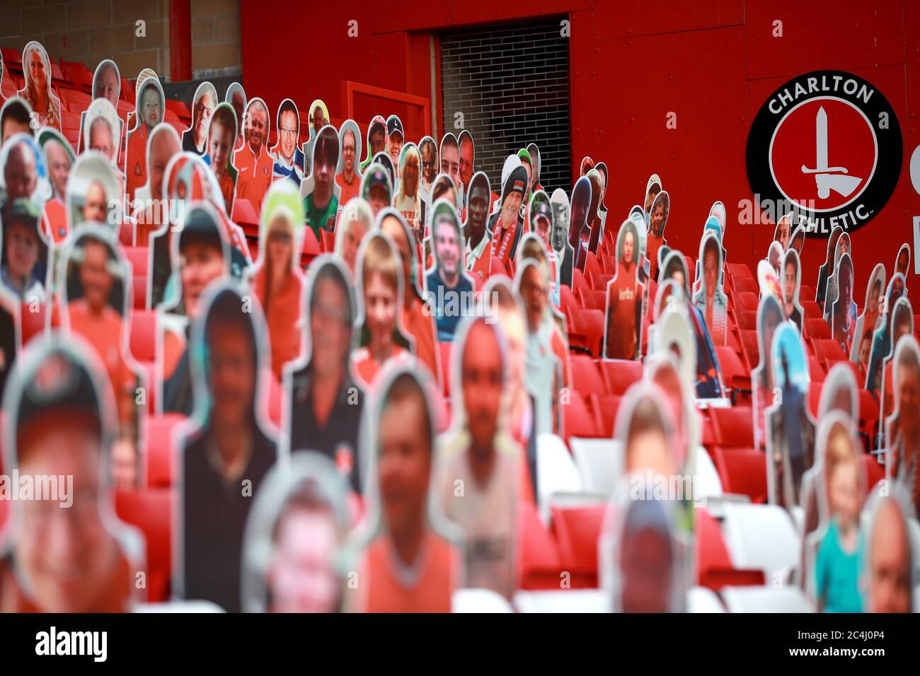 Cardboard cutout pictures of fans in the stands during the Sky Bet ...