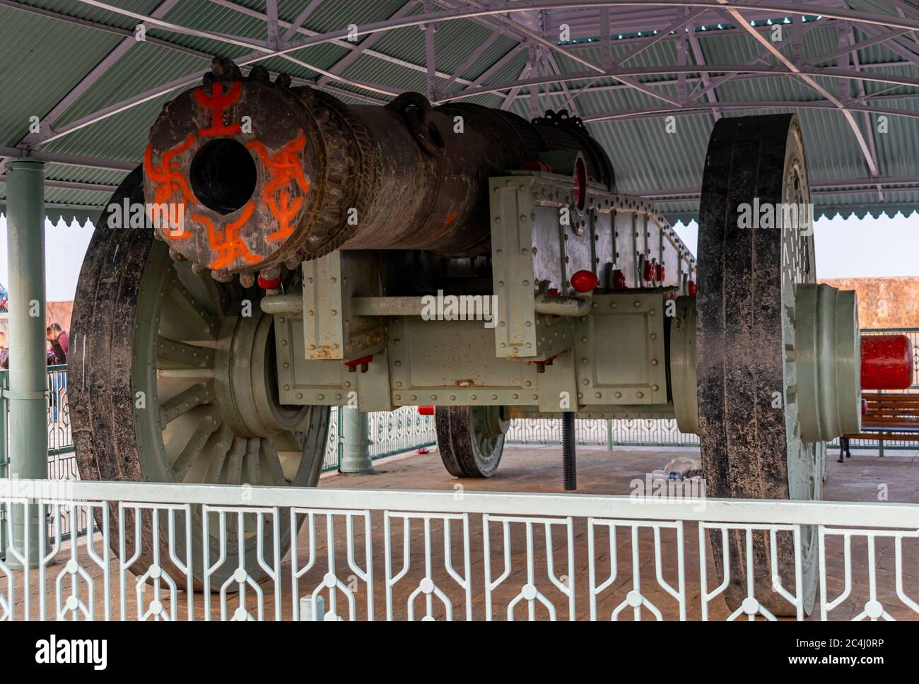 Jaipur, Rajasthan, India; Feb, 2020 : Jaivana Cannon on Jaigarh Fort ...