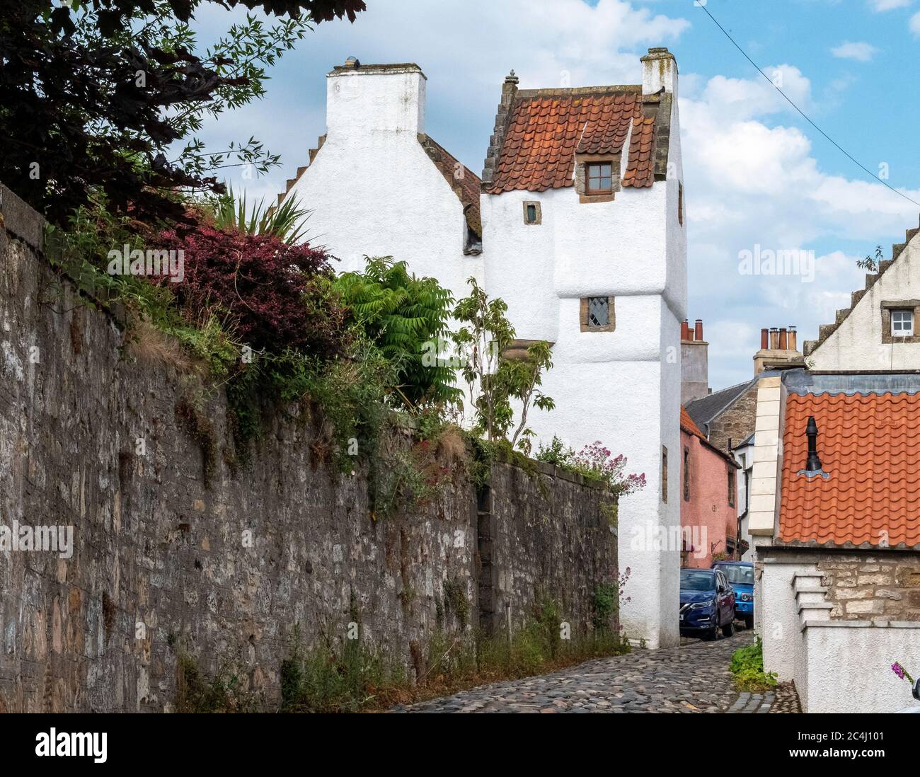 Back Causeway, in the Royal Burgh of Culross, Fife, Scotland Stock ...