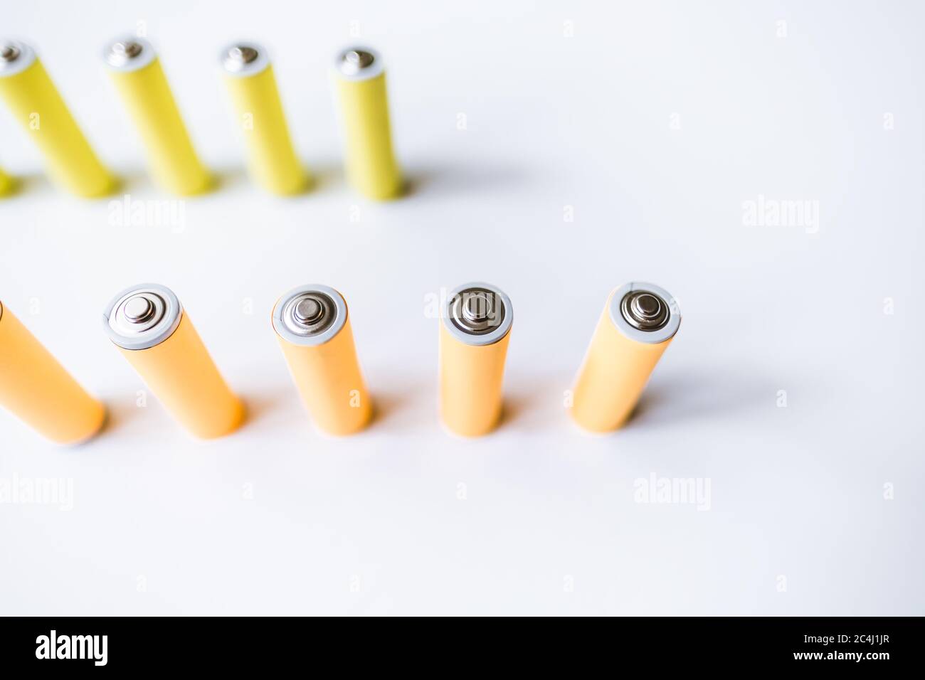 Abstract background with colored salt batteries Stock Photo - Alamy