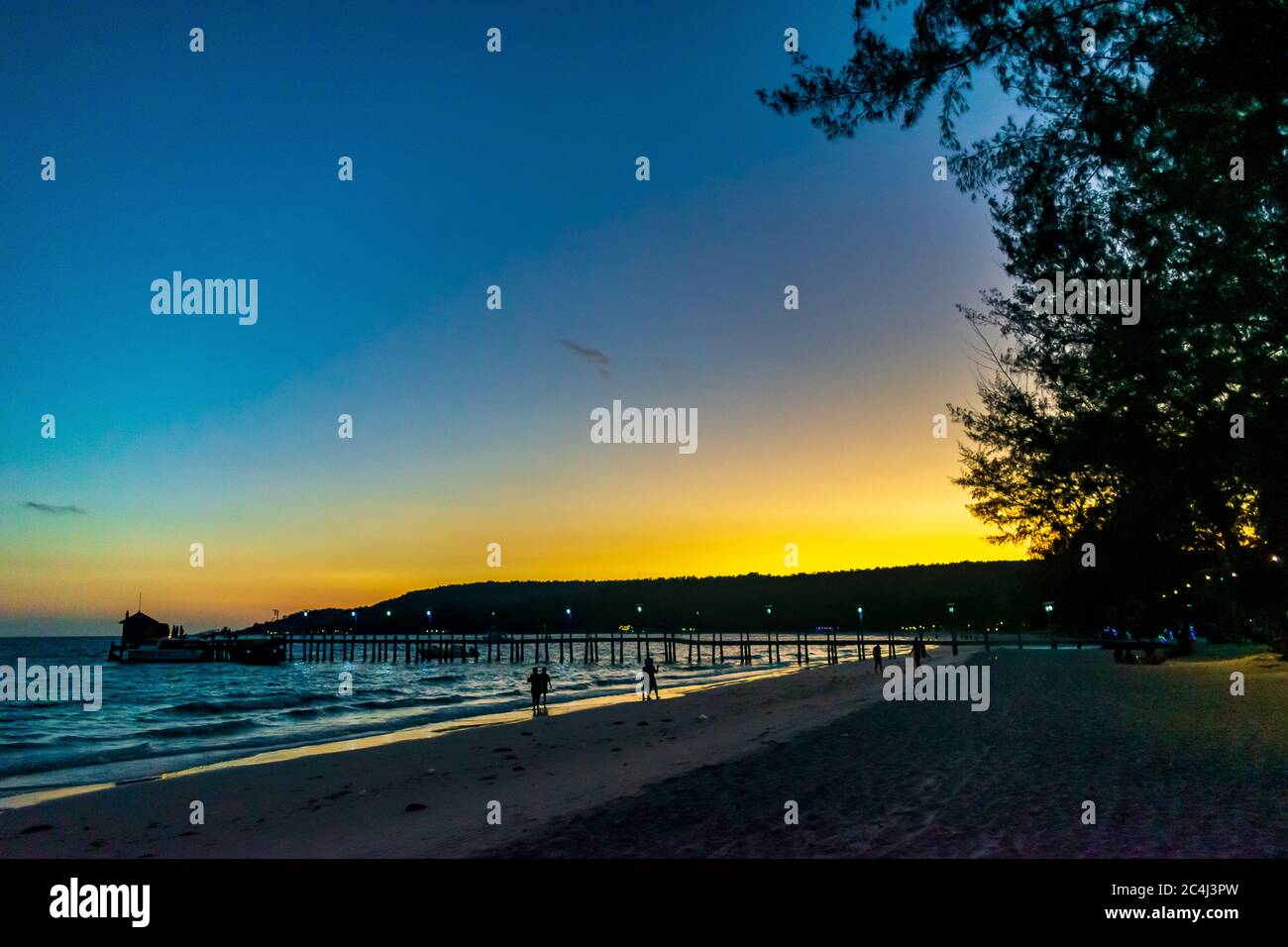 Long Set Beach, Koh Rong, Cambodia- Feb, 2020 : a view of the Long Set ...