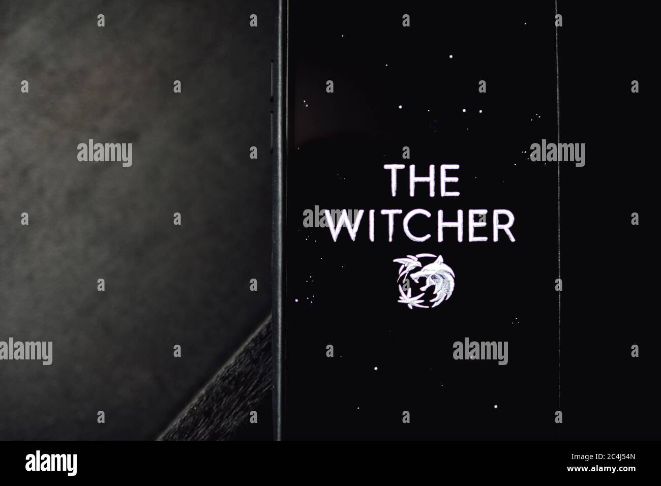 The Witcher from Netflix TV series Poster Stock Photo - Alamy