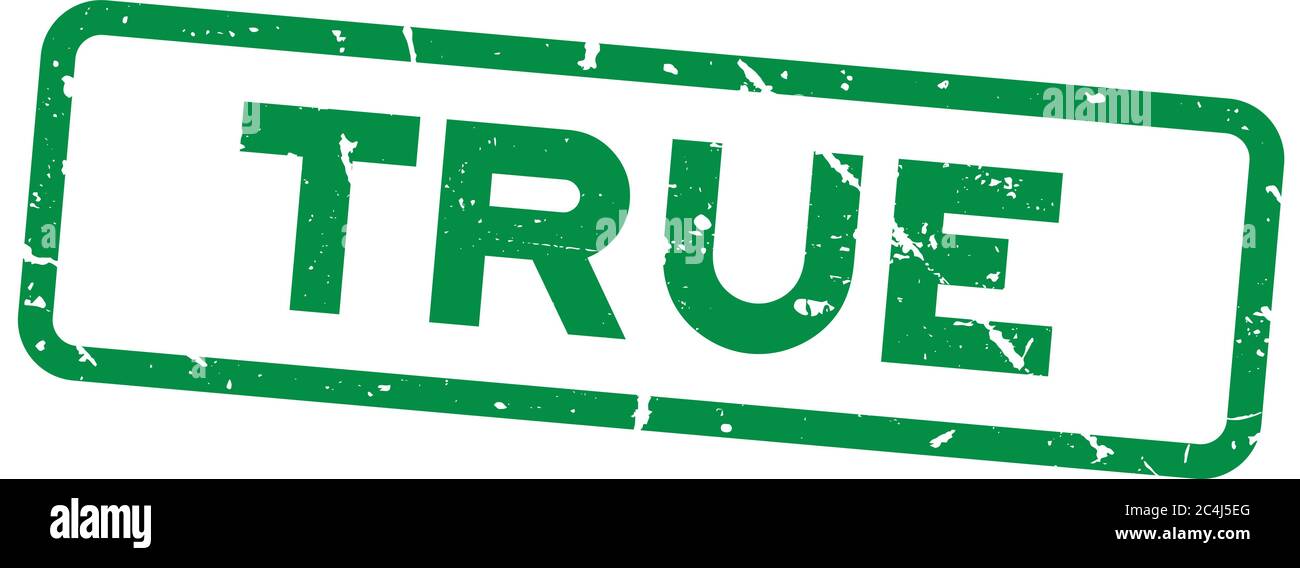 Grunge green true wording square rubber seal stamp on white background Stock Vector Image & Art ...