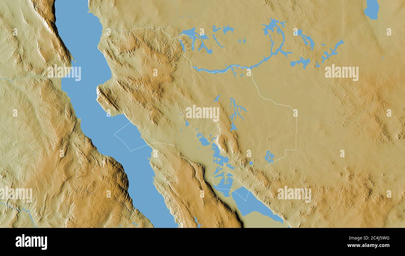 Katavi, region of Tanzania. Colored shader data with lakes and rivers ...