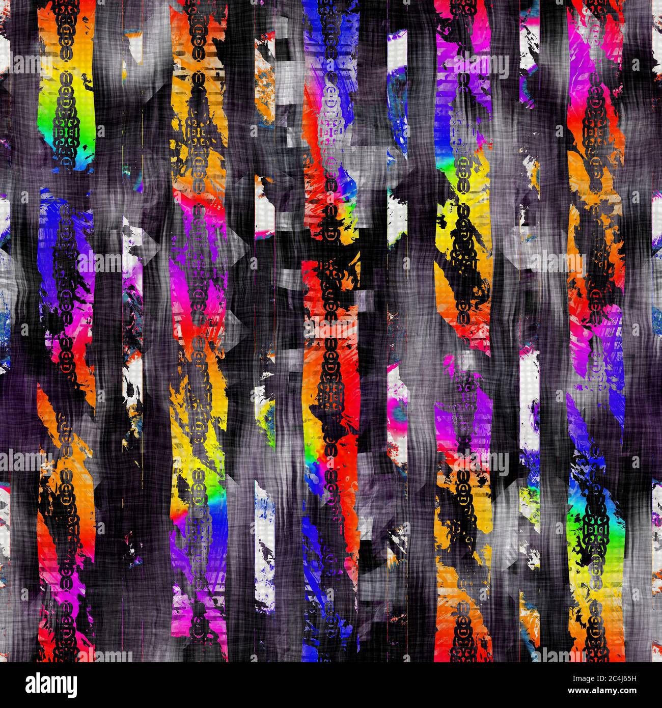 Seamless vibrant rainbow painted texture. Bold psychedelic neon ...