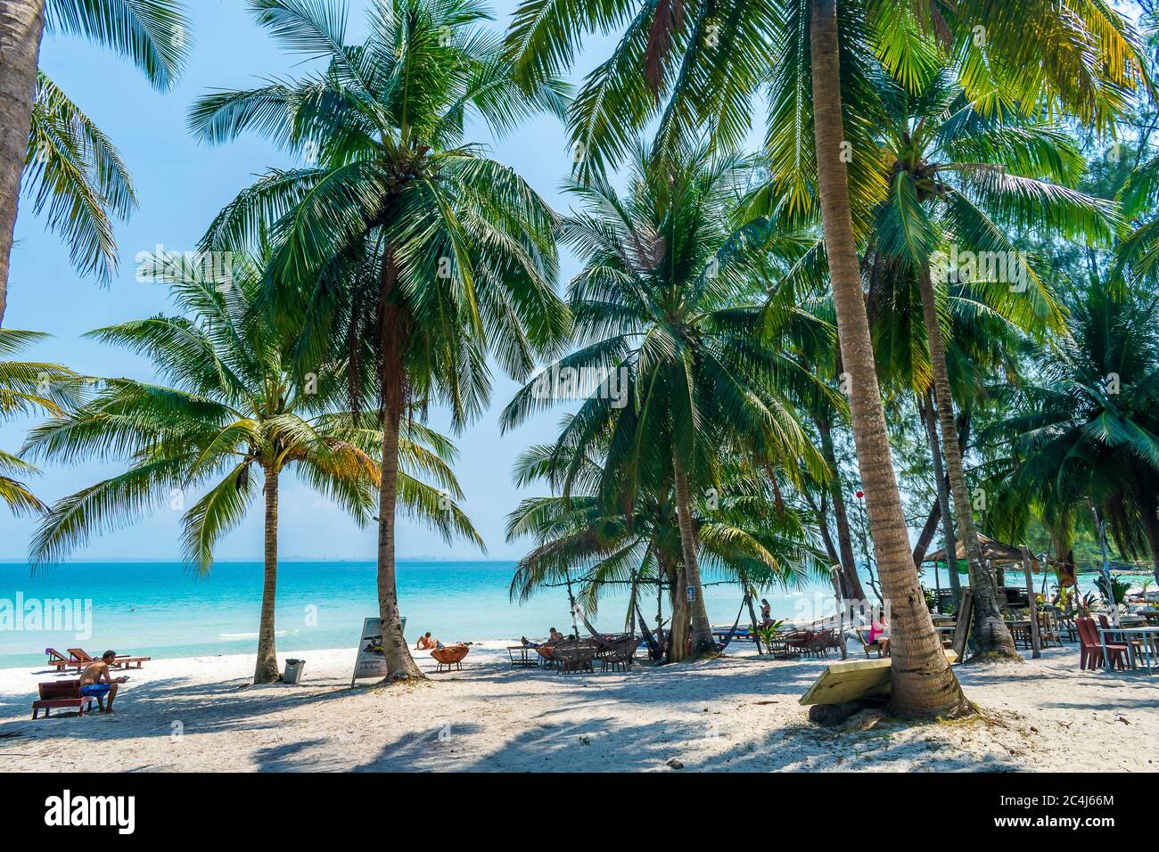 Coconut Beach, Koh Rong, Cambodia- Feb, 2020 : a beautiful sunny day on ...