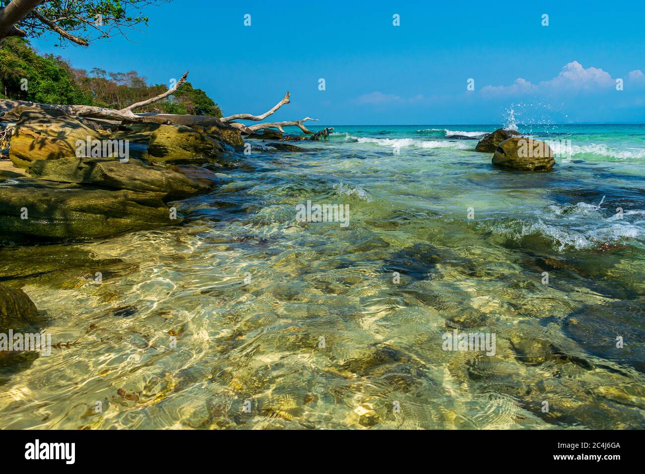 Coconut Beach, Koh Rong, Cambodia- Feb, 2020 : a beautiful sunny day on ...