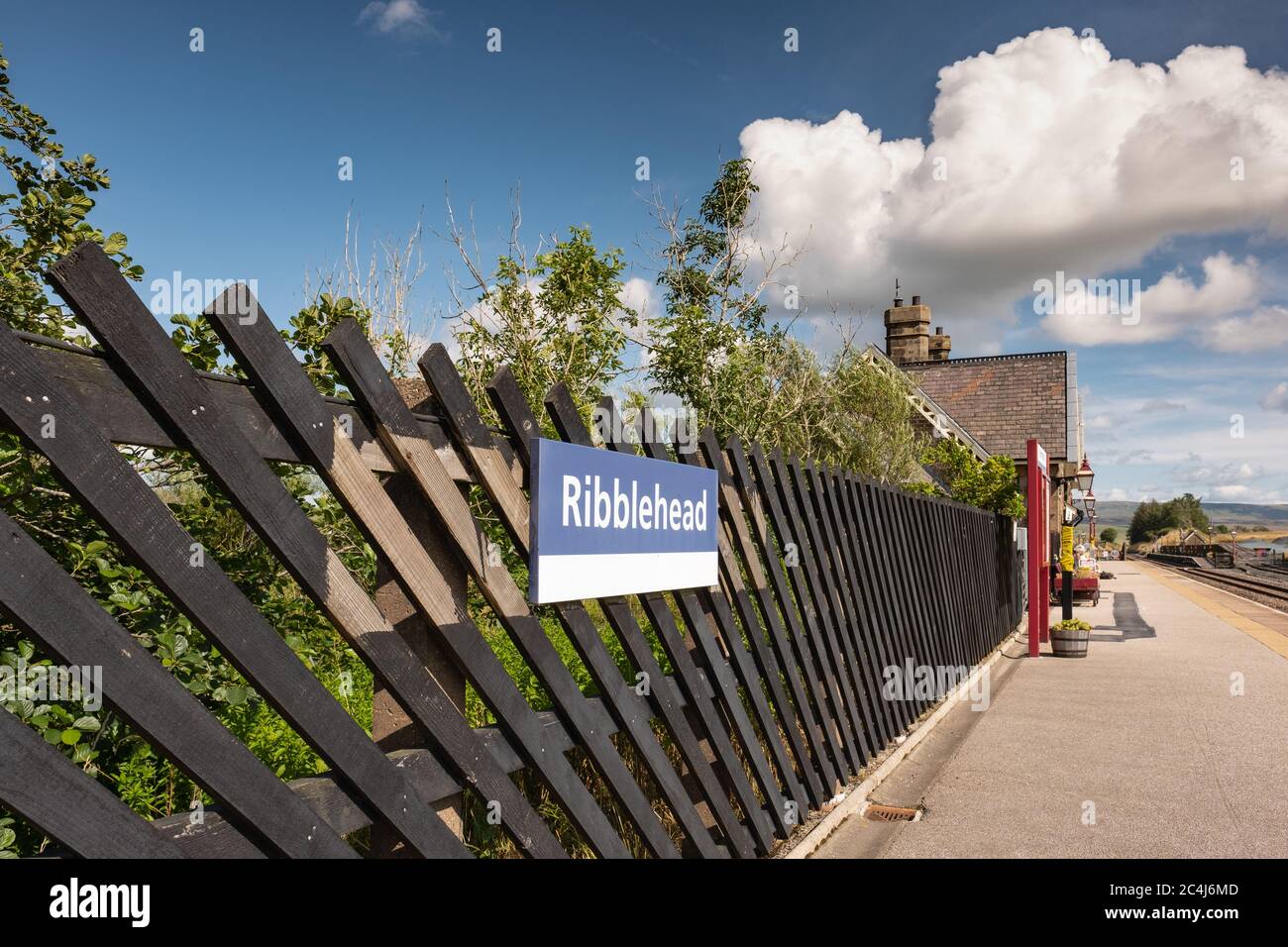 Shallow focus of a popular railway station name set in the Yorkshire ...