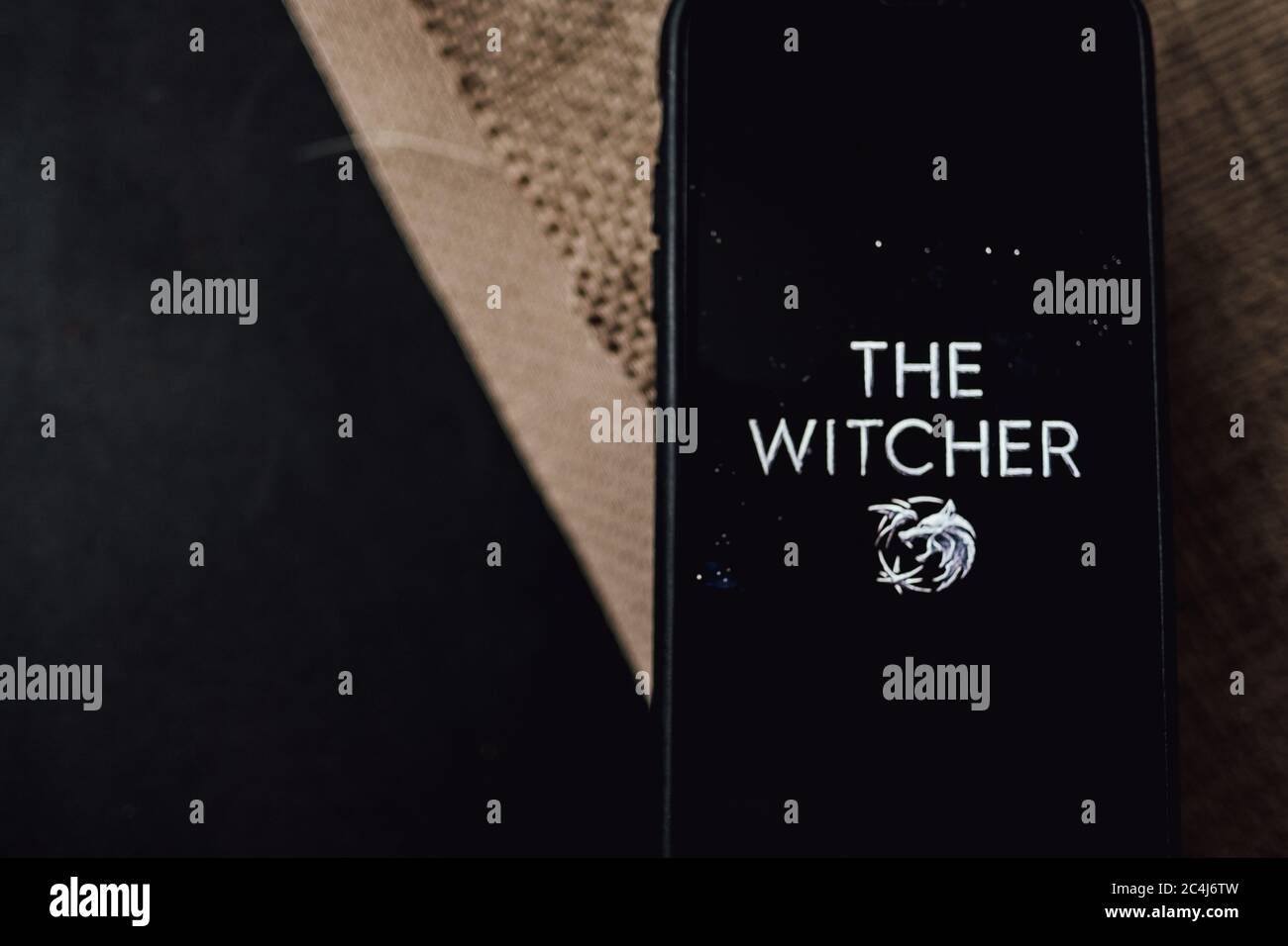 The Witcher from Netflix TV series Poster Stock Photo - Alamy