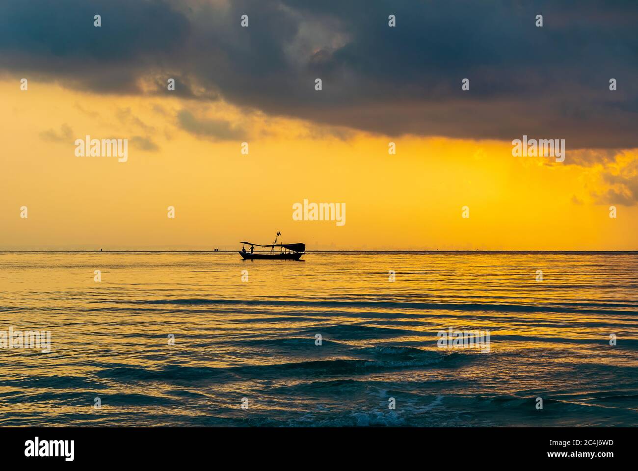 A beautiful sunset from the Long Set Beach, Koh Rong, Cambodia Stock ...
