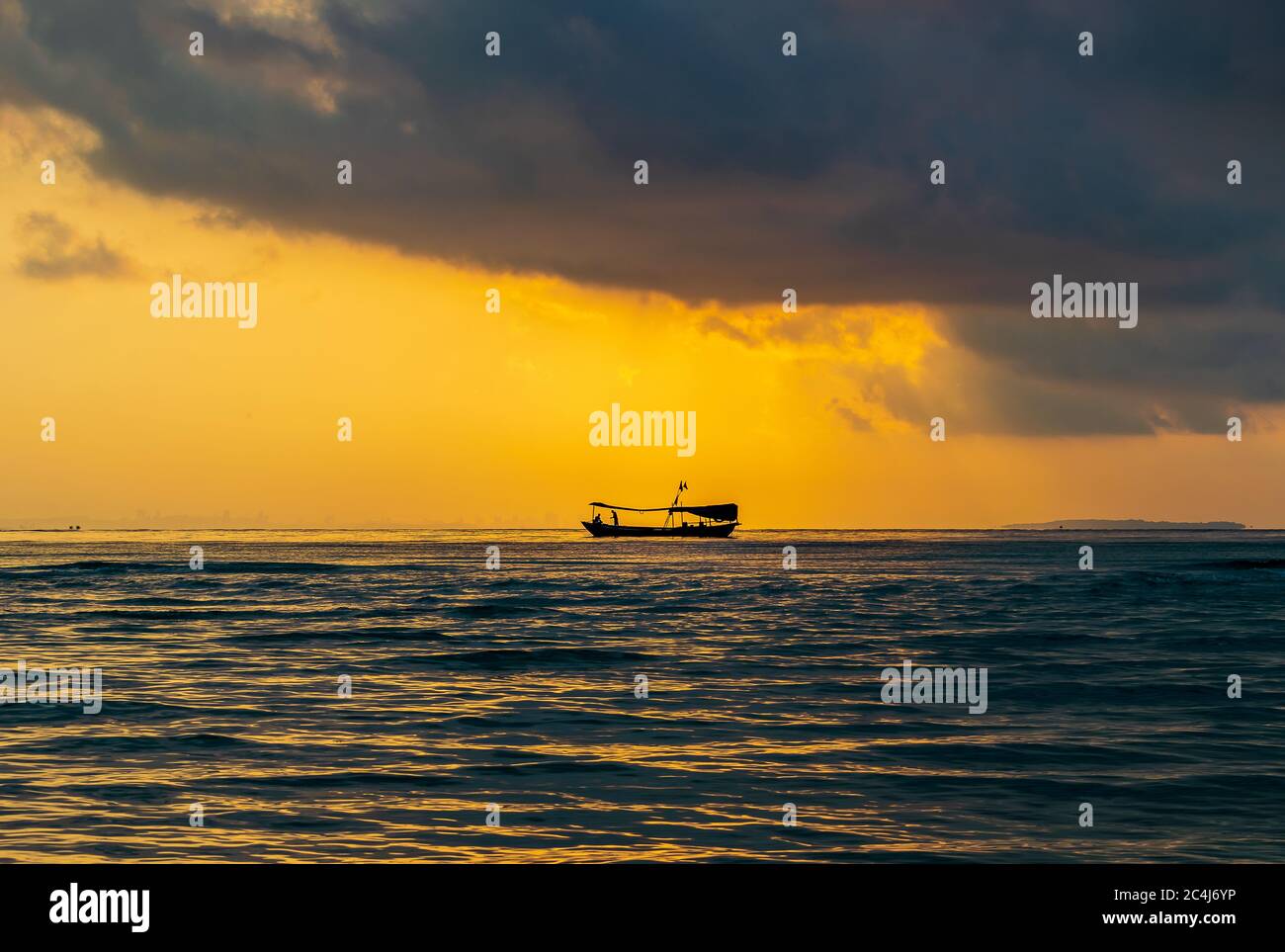 A beautiful sunset from the Long Set Beach, Koh Rong, Cambodia Stock ...