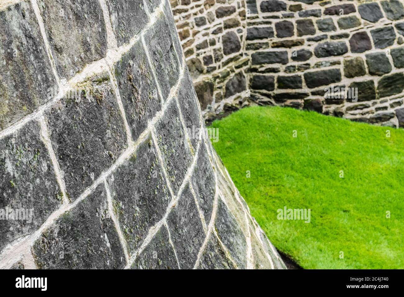 Detailed view of a recently renovated historical building showing the ...
