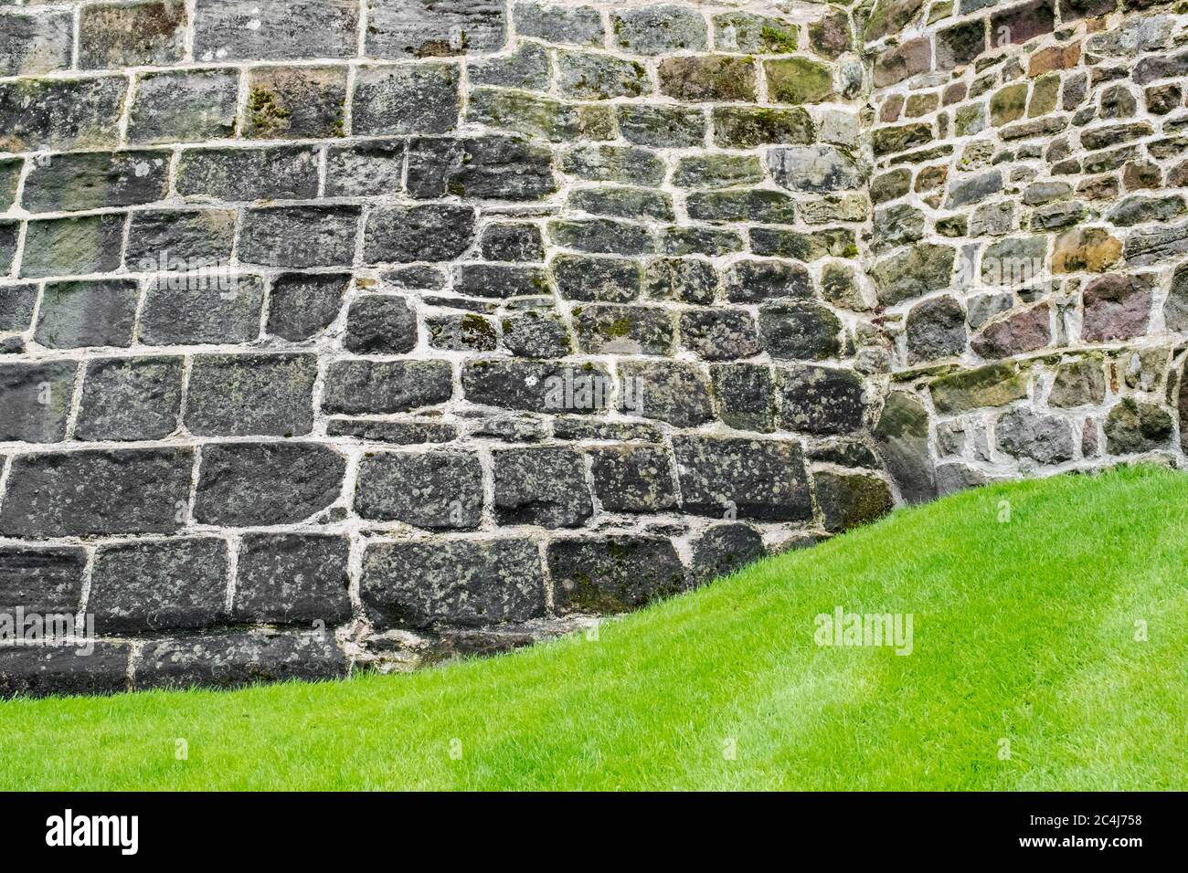 Detailed view of a recently renovated historical building showing the ...