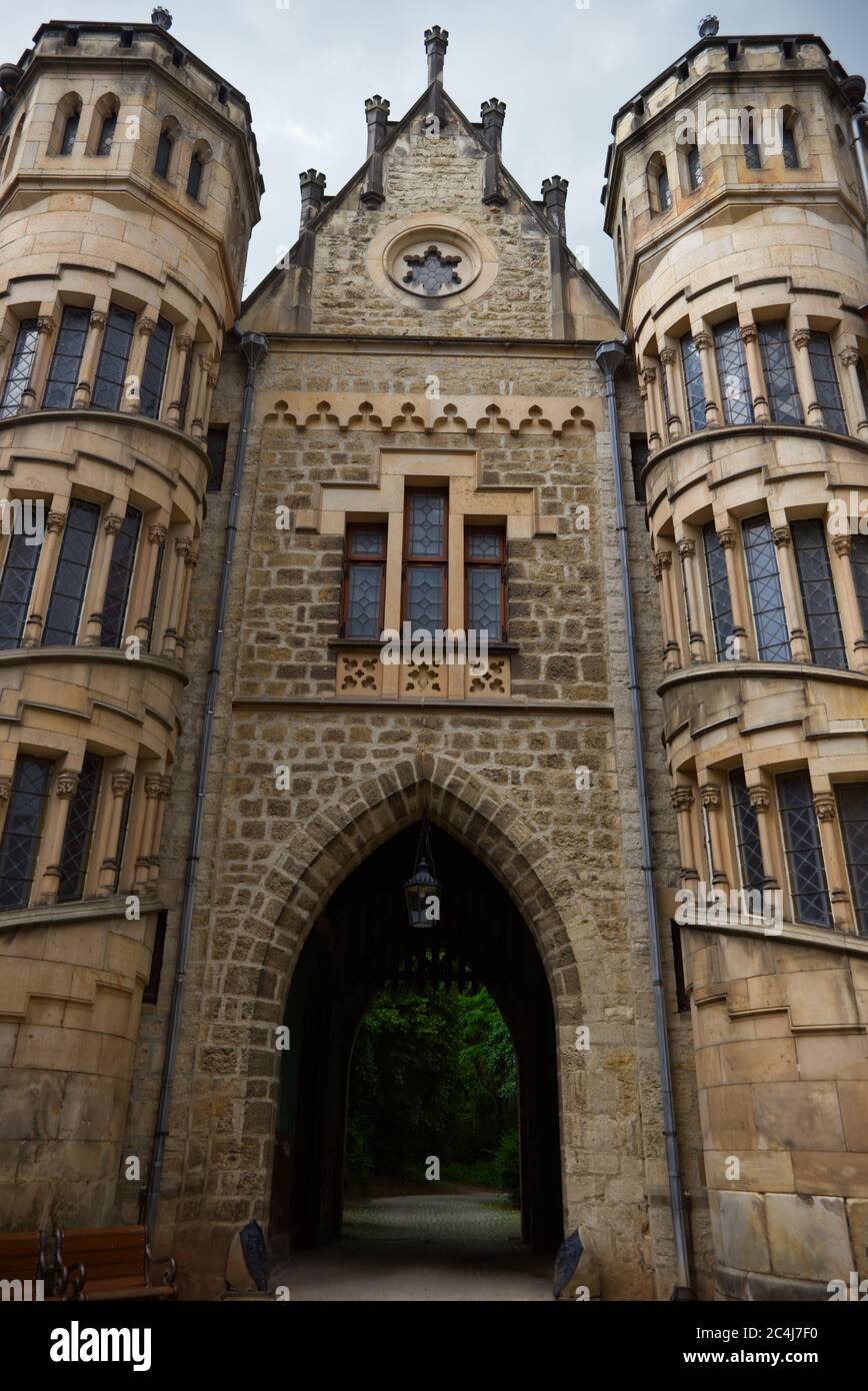 Beautiful castle in the forest Stock Photo - Alamy