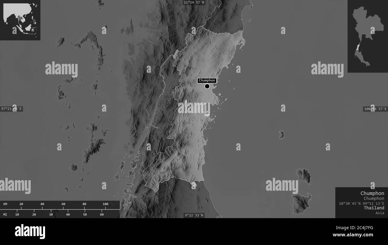 Chumphon map hi-res stock photography and images - Alamy