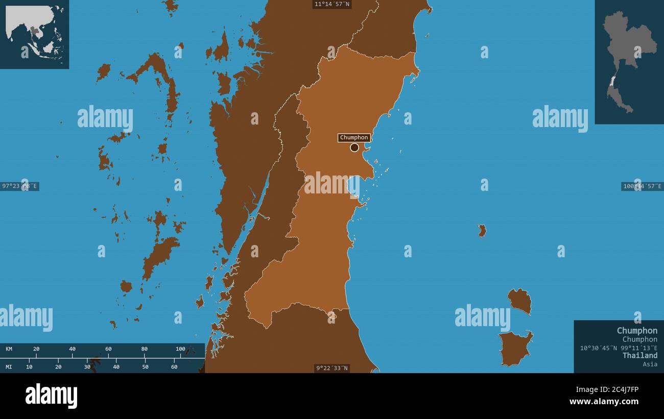 Chumphon province map hi-res stock photography and images - Alamy
