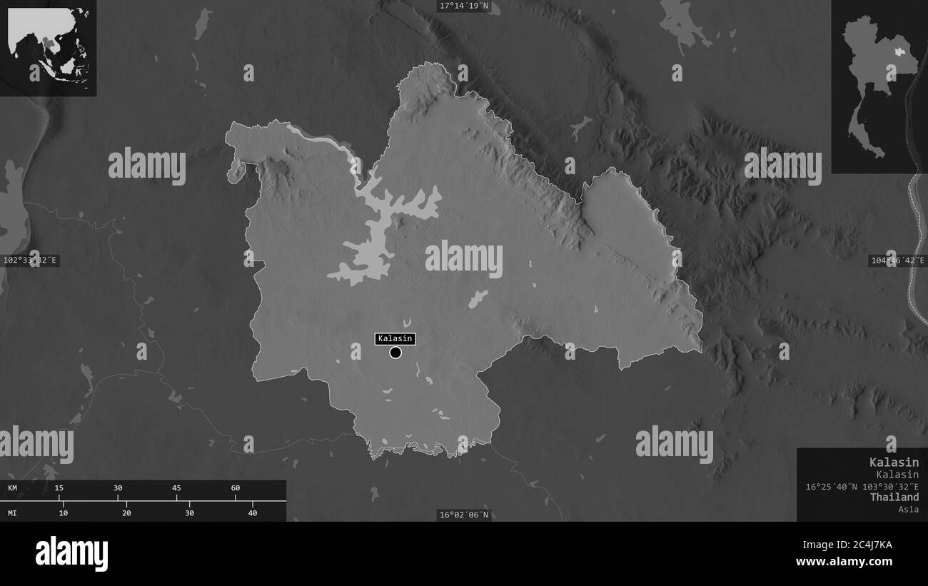 Kalasin outline map hi-res stock photography and images - Alamy