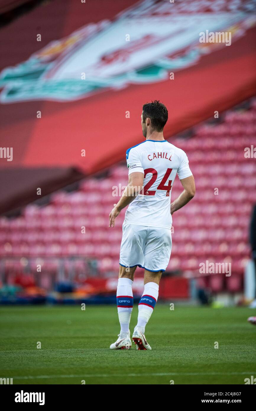 LIVERPOOL, ENGLAND - JUNE 24: Gary Cahill during the Premier League ...