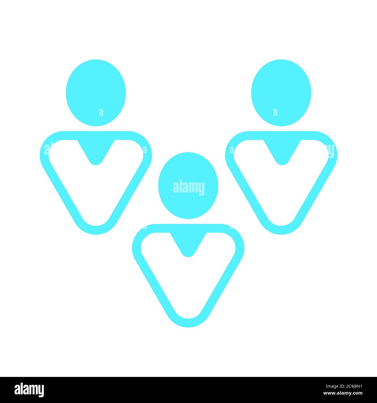 Modern user icon - Modern user icon - 3 colored men Stock Photo - Alamy