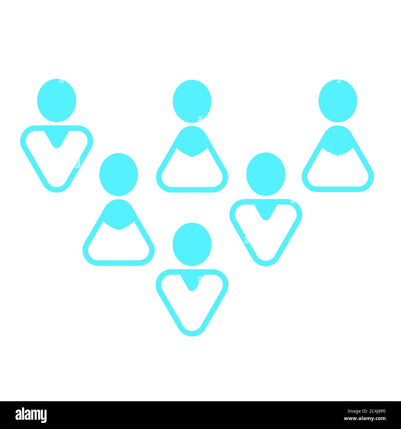 Modern user icon - Group of mixed colored men and women Stock Photo - Alamy