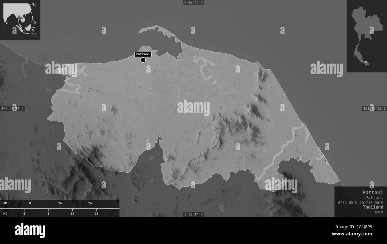 Pattani outline map hi-res stock photography and images - Alamy