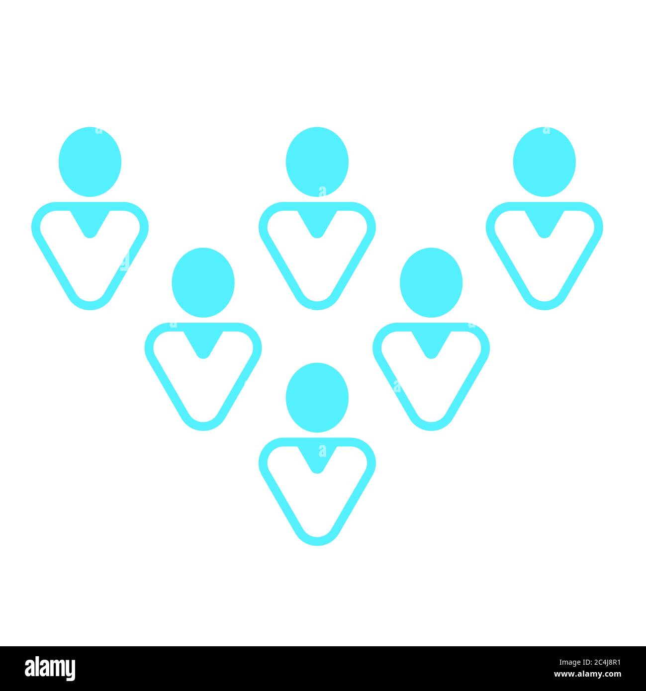 Modern user icon - Group of mixed colored men Stock Photo - Alamy