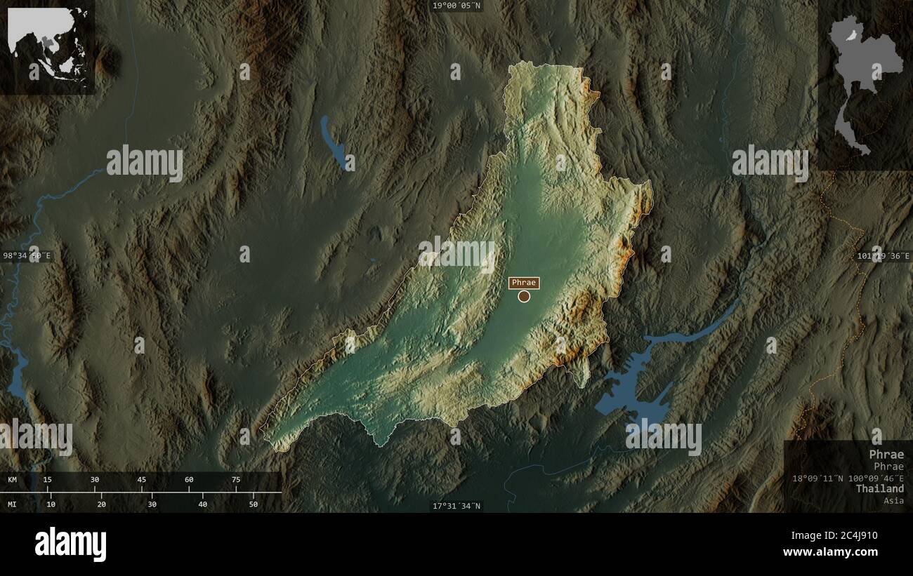 Phrae outline map hi-res stock photography and images - Alamy