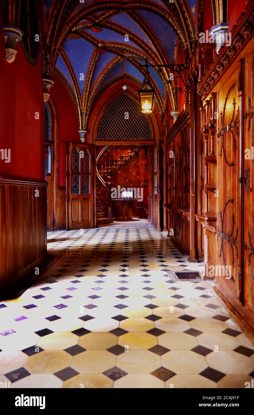 historic staircase in a castle Stock Photo - Alamy