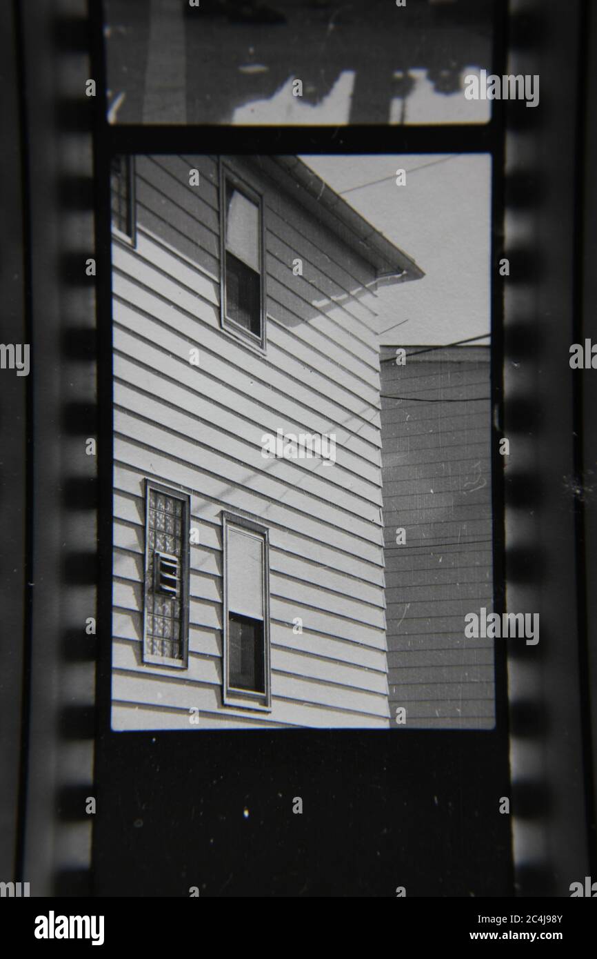Fine 70s vintage black and white extreme photography of a window of a ...